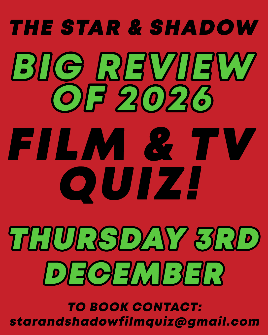 Star and Shadow: BIG FILM & TV QUIZ OF 2026!